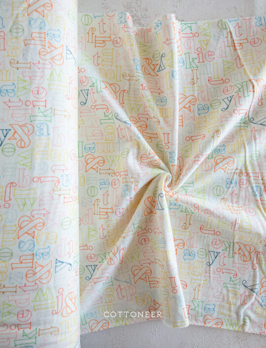 Alphabet Party FLANNEL | Snuggles by Art Gallery Fabrics - Cottoneer ...