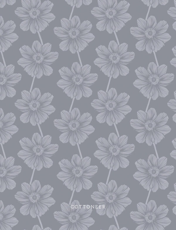 Anemone in Overcast | Indelible Soft by Anna Maria - Cottoneer Fabrics