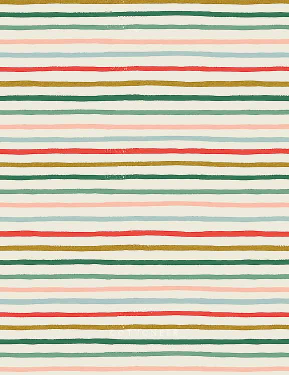 Festive Stripe in Multi Metallic | Holiday Classics by Rifle Paper Co ...