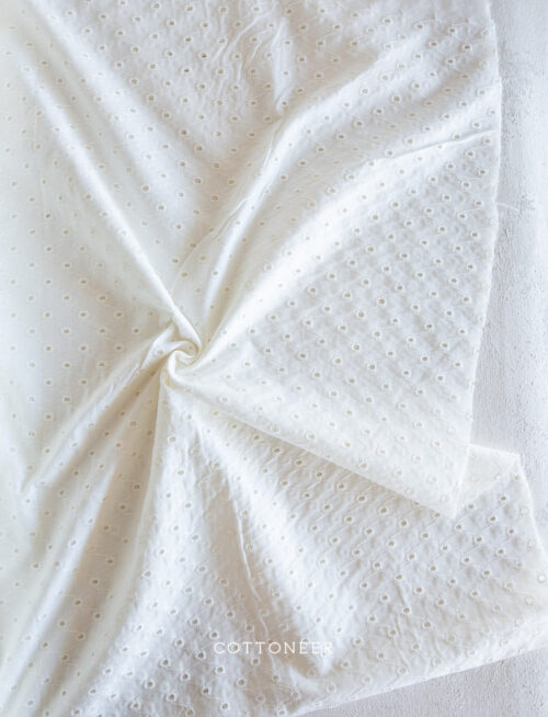 Grid Yarn-Dyed Woven in Ivory | Cottoneer Fabrics
