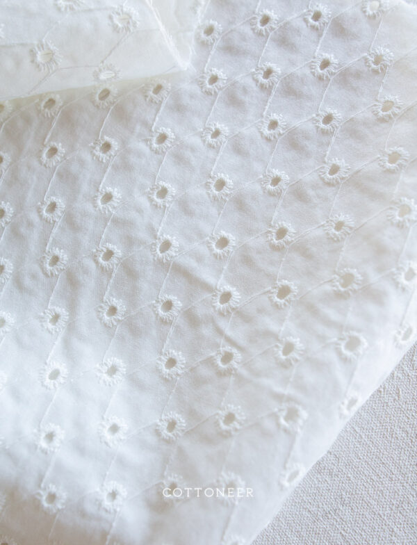 Grid Yarn-Dyed Woven in Ivory | Cottoneer Fabrics