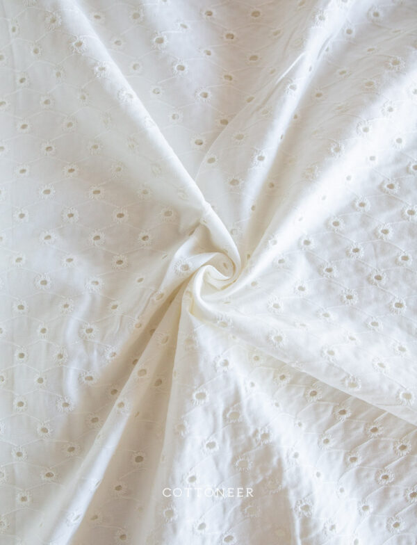 Grid Yarn-Dyed Woven in Ivory | Cottoneer Fabrics