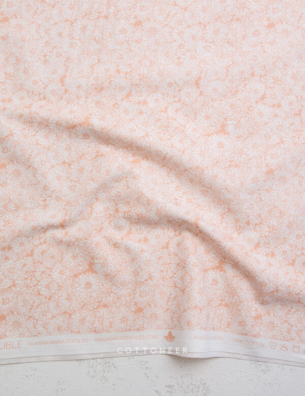 Mums in Creamsicle | Indelible Soft by Anna Maria - Cottoneer Fabrics