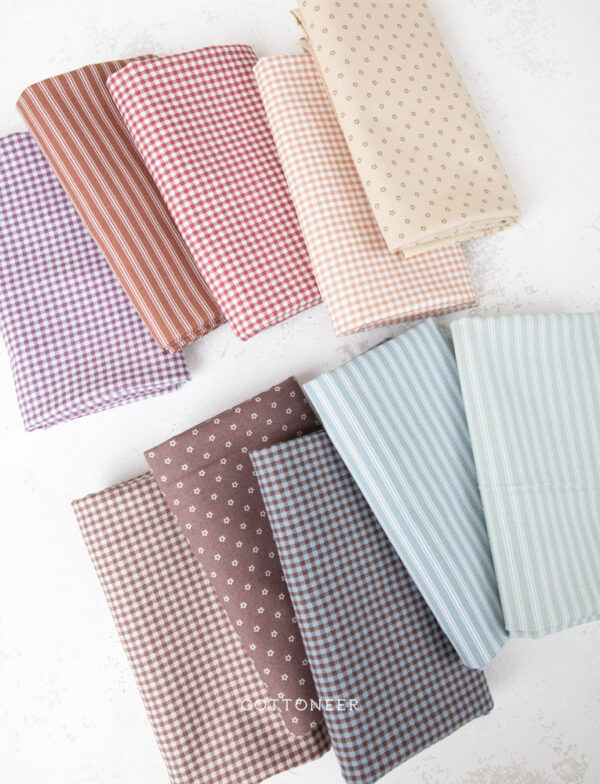 Stripe in Cinnamon | Nest by Ghazal Razavi for Figo - Cottoneer Fabrics