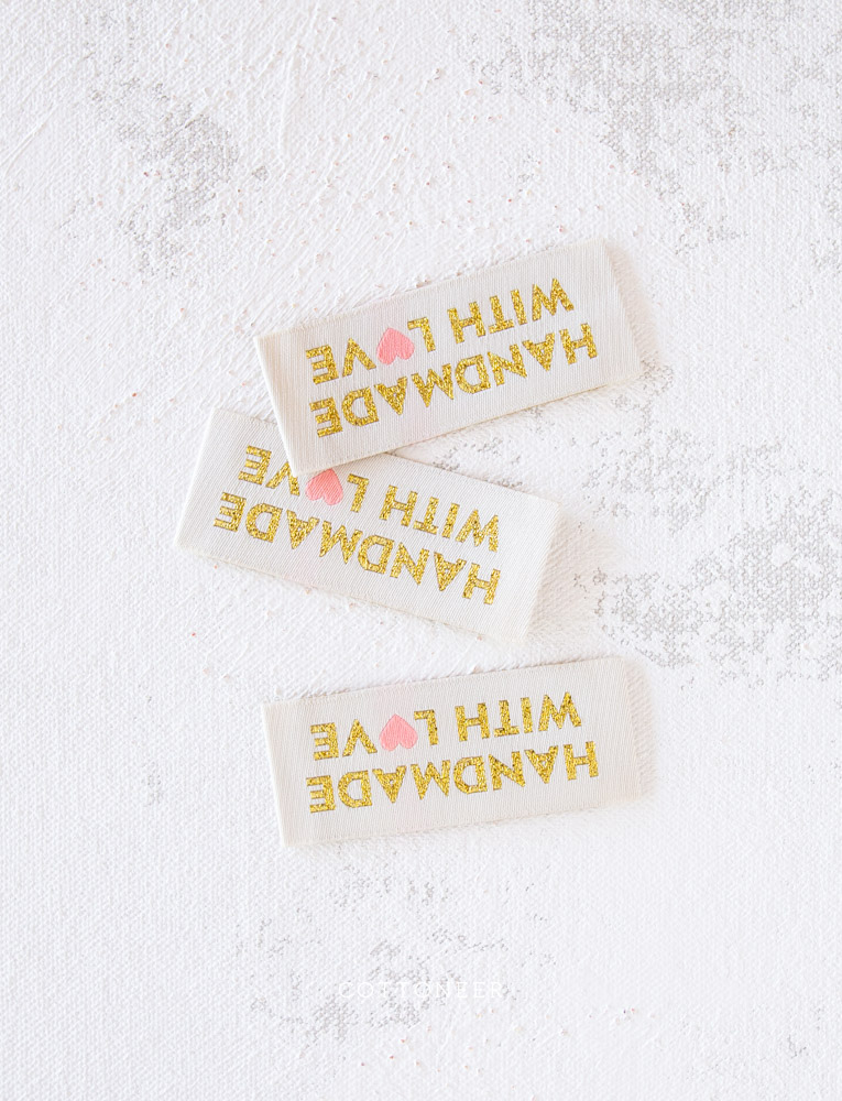 Handmade With Love Woven Labels by Sarah Hearts | Pack of 8 - Cottoneer ...