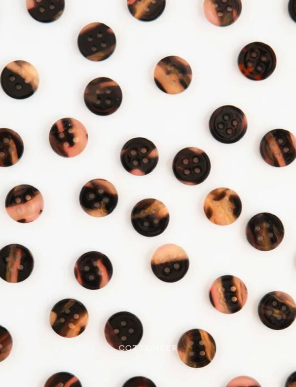 Tortoise Shell Small 5/8" Buttons by Sarah Hearts | Pack of 10 ...