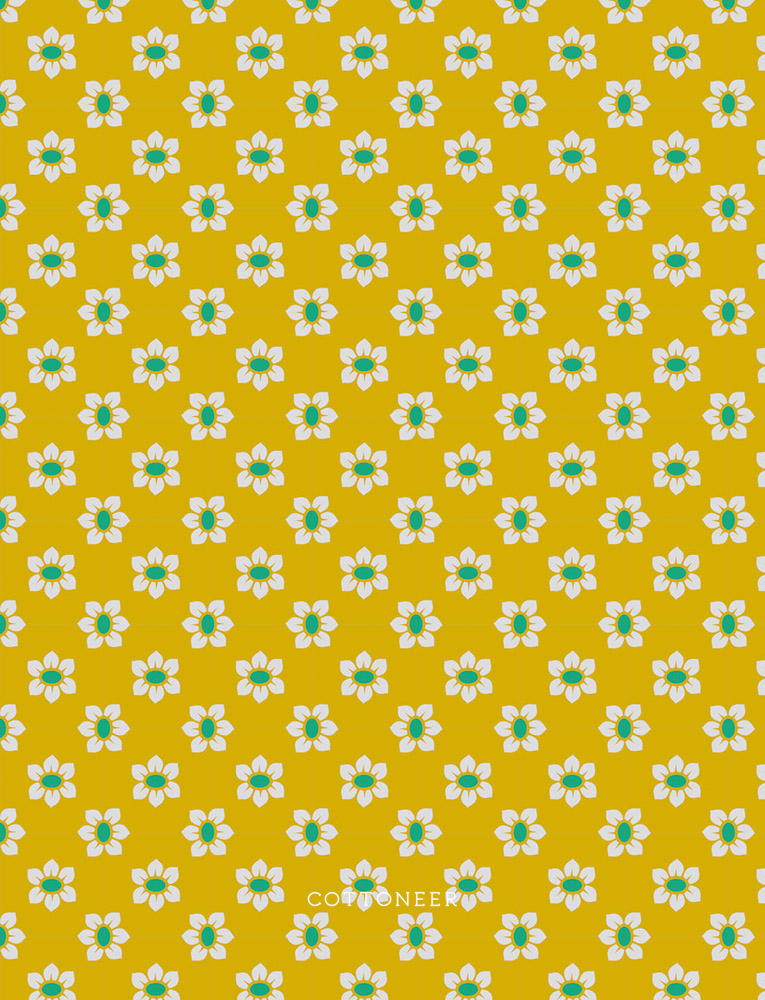 Stamped in Golden | Allegory by Anna Maria - Cottoneer Fabrics