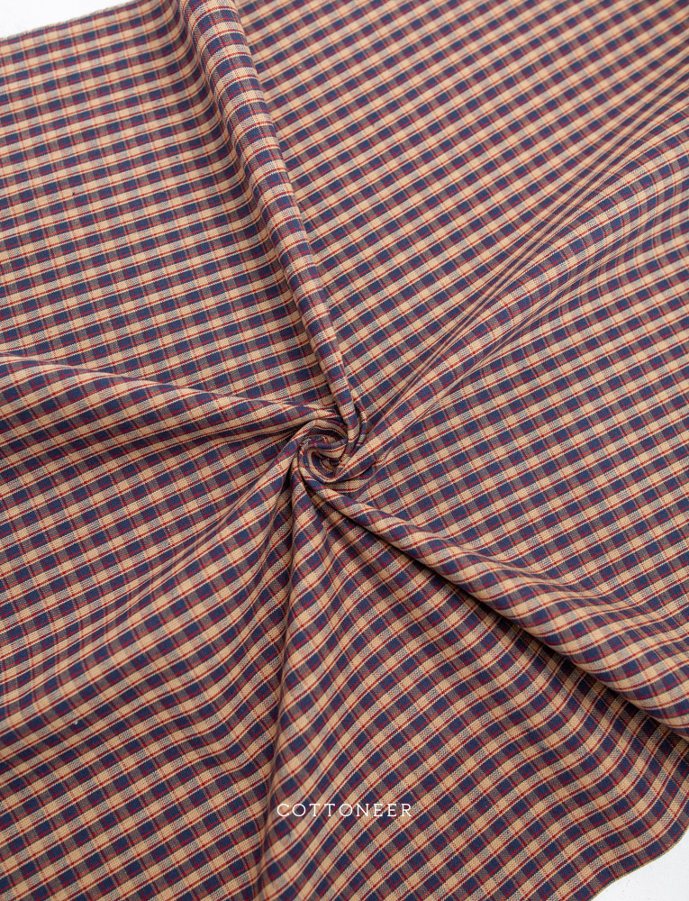 Tri Color With Stripe Dress Blues | Cottage Yarn-Dyed Homespun ...